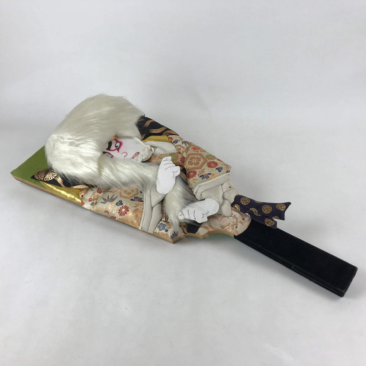 Japanese Decorative Wooden Paddle Hagoita Vtg Kabuki Lion New Years Ga ...