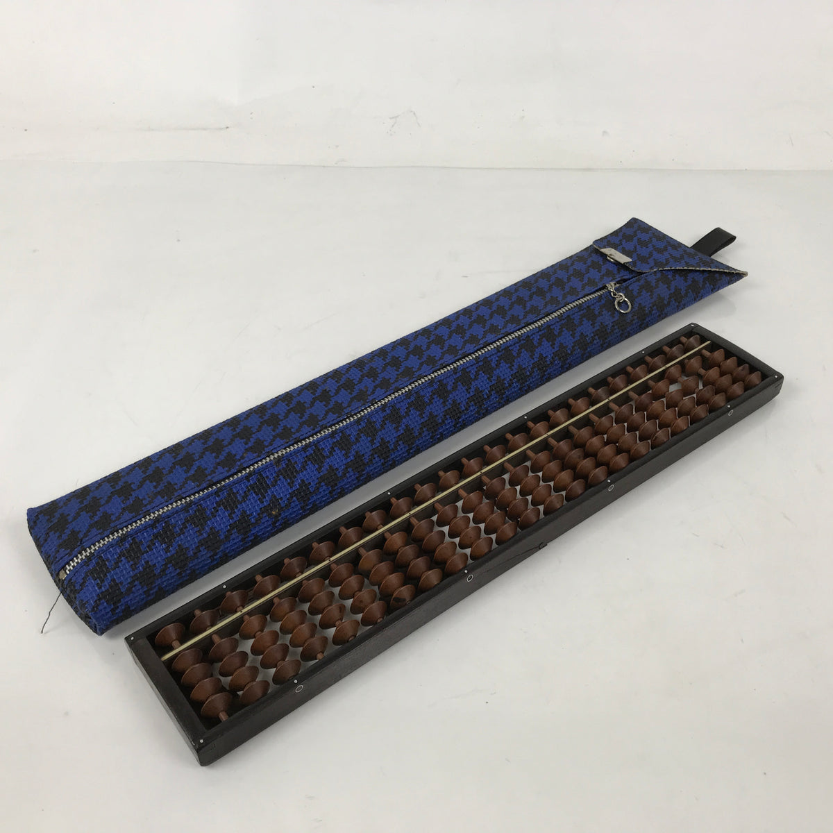 Japanese Wooden Abacus Soroban Math Calculating Tool Vtg 1/4 Beads 23 ...