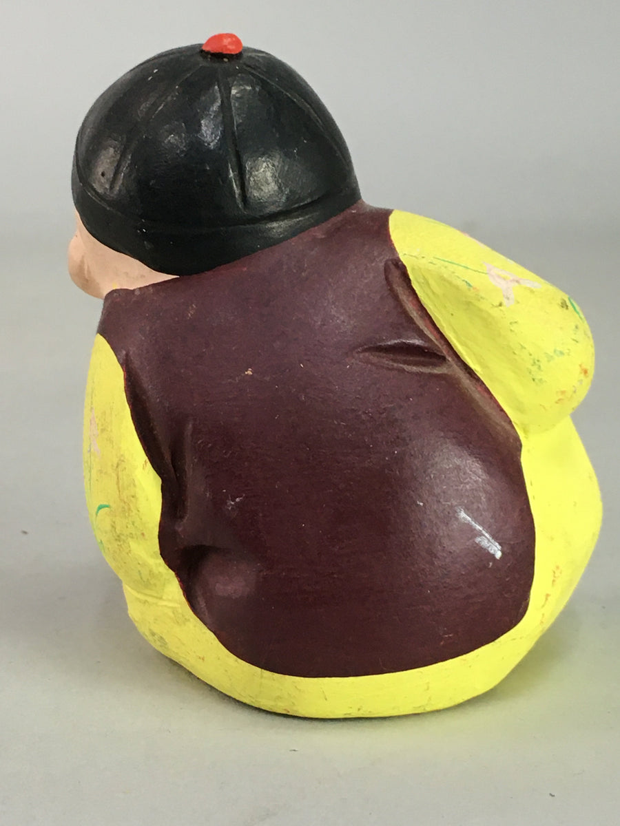 Chinese Kokeshi Doll Vtg Plaster Figurine Traditional Costume Yellow K ...