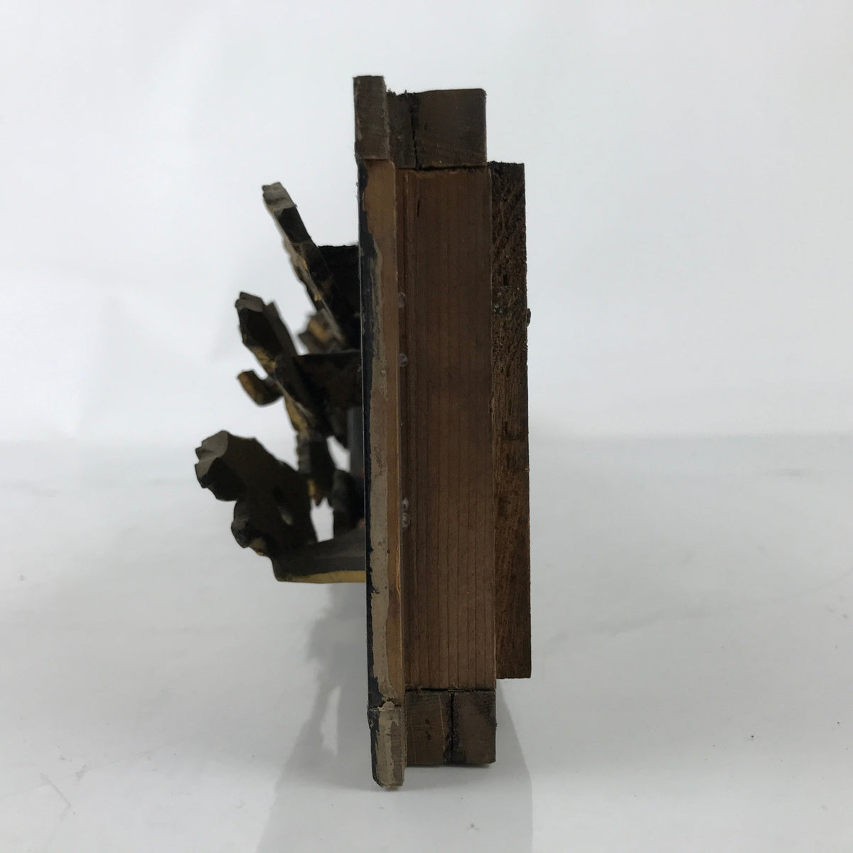 Antique Japanese Buddhist Altar Wood Lacquer Ranma Carved Cloud Deity ...