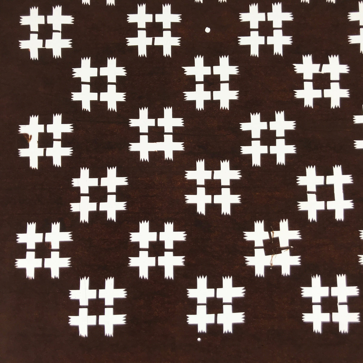 Antique Japanese Ise Katagami Paper Kimono Stencil Igeta Hash Mark Pat ...