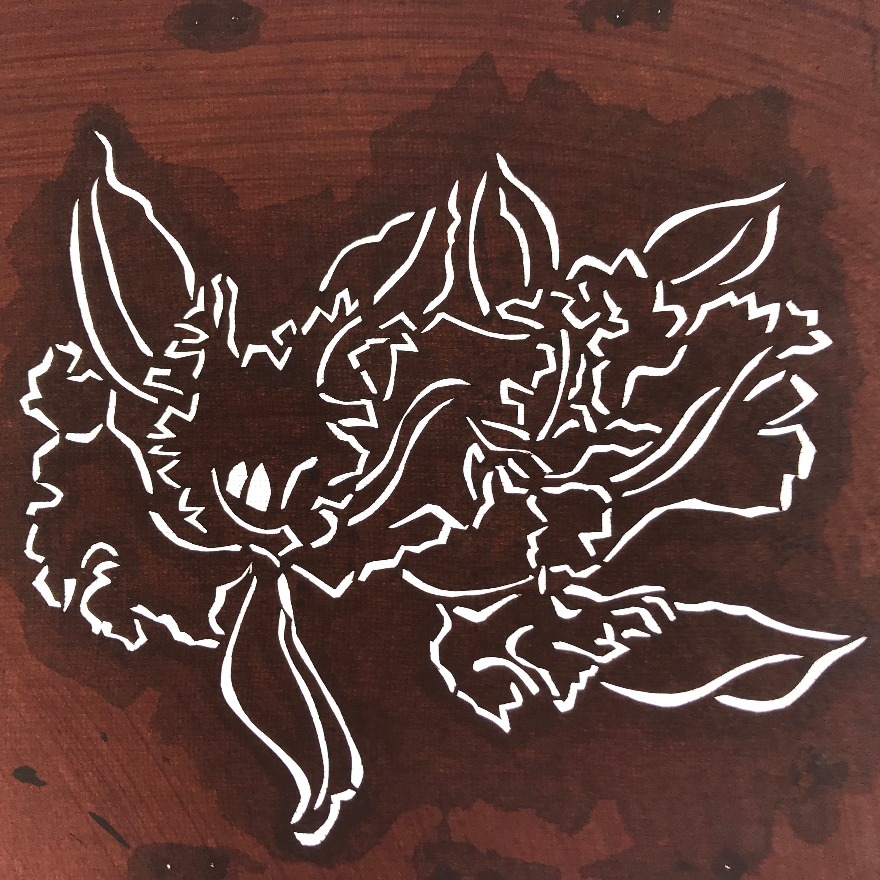 Antique Japanese Katagami Paper Kimono Stencil Katazome Iris Ayame Flo ...