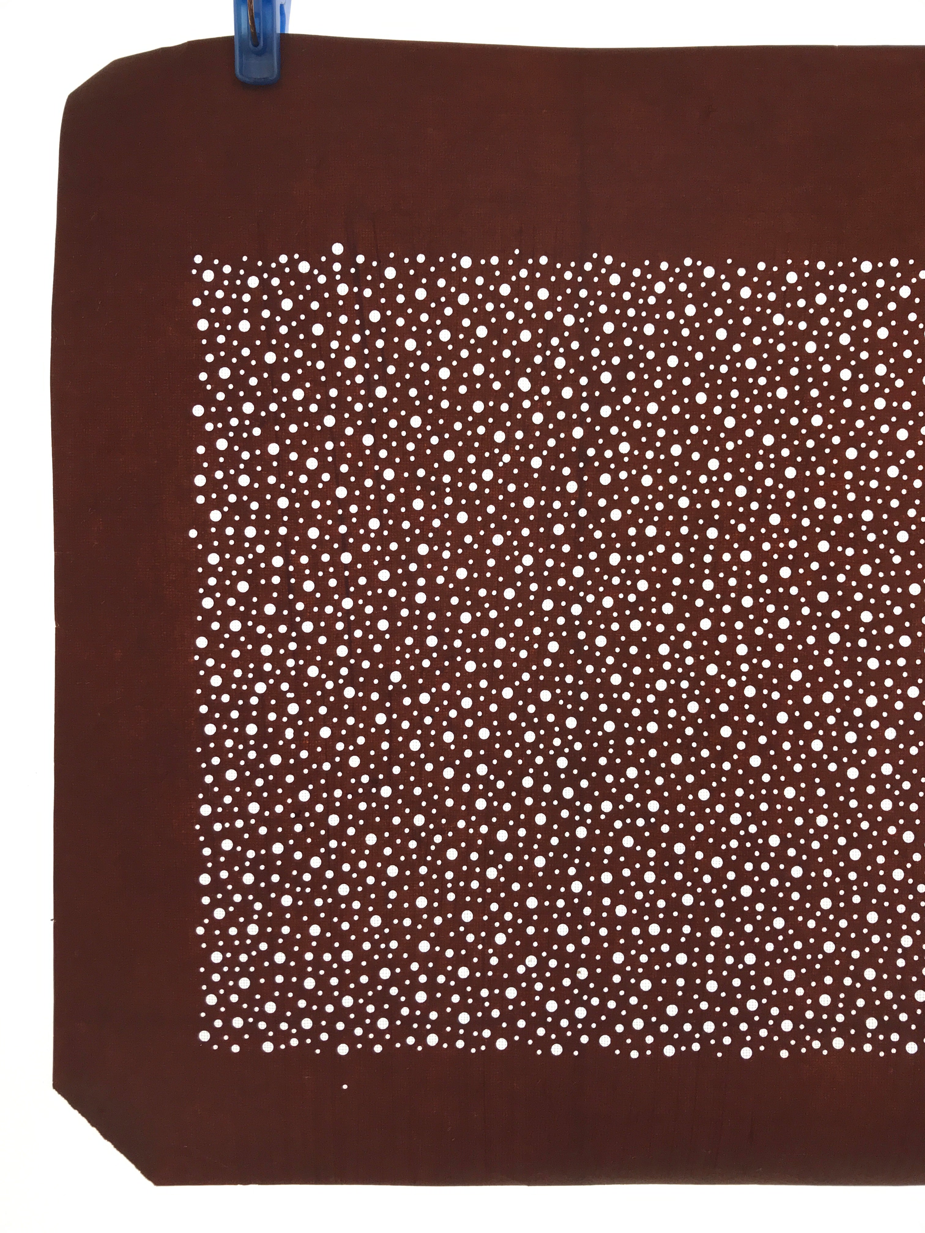 Antique Japanese Katagami Paper Kimono Stencil Katazome Simple Dot Pat ...