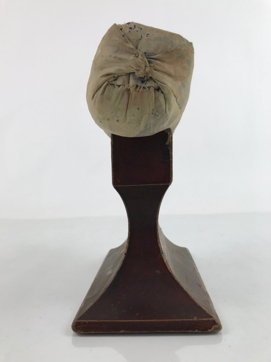 Antique Japanese Lacquered Wood Silk Takamakura Neck Pillow Geisha Flo ...