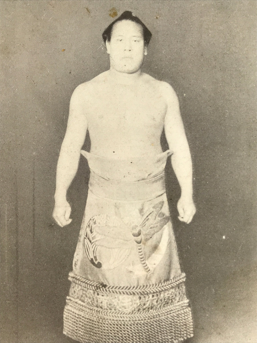 Antique Japanese Postcard Sumo Wrestler Yahazuyama Noboru Paper Black ...