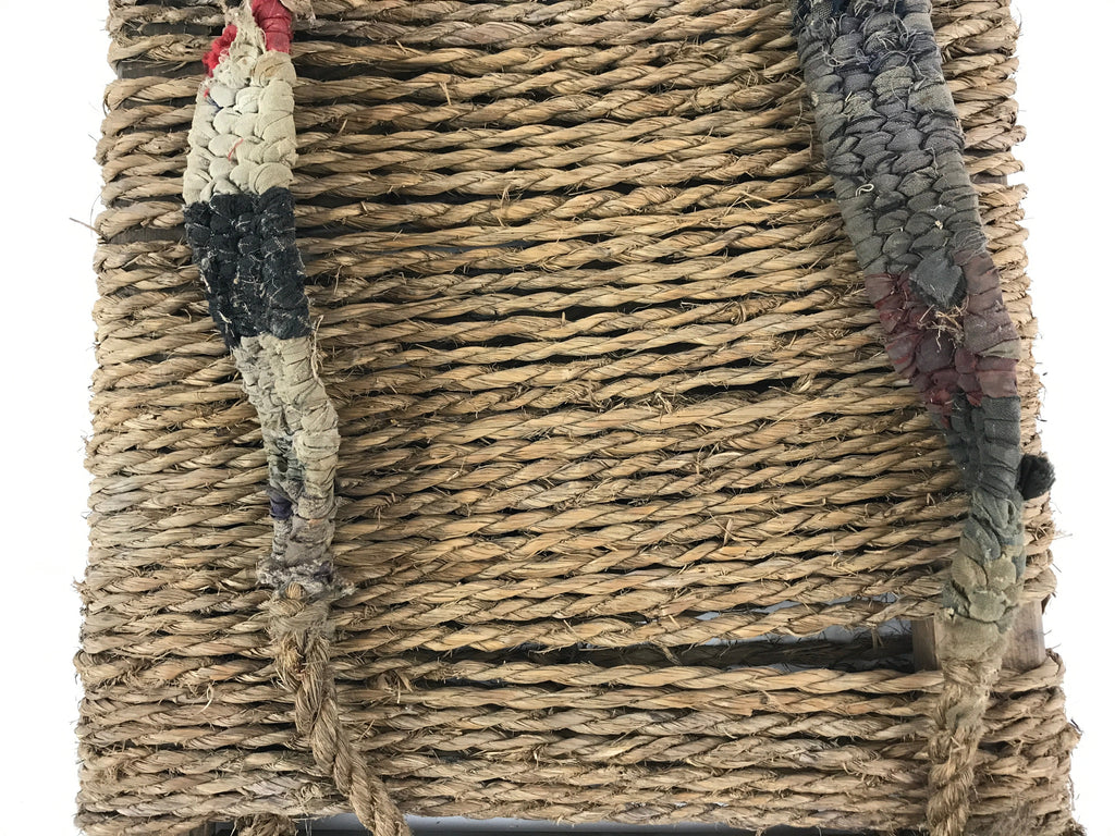 Antique Japanese Shoiko Backpack Carrying Rack Hardwood Straw Rope Fab ...
