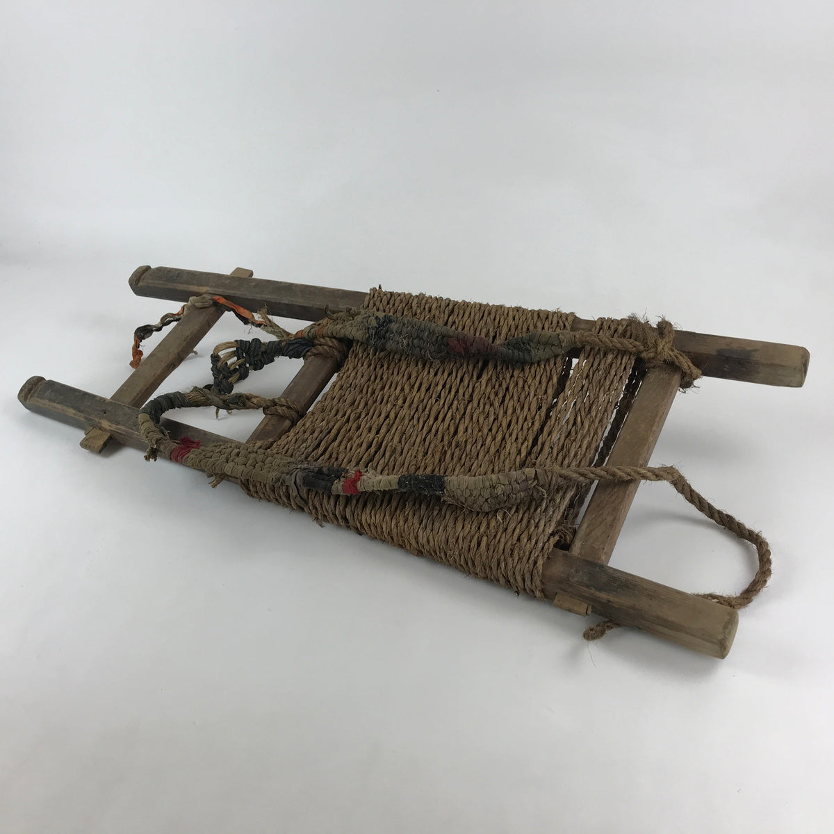 Antique Japanese Shoiko Backpack Carrying Rack Hardwood Straw Rope Fab ...
