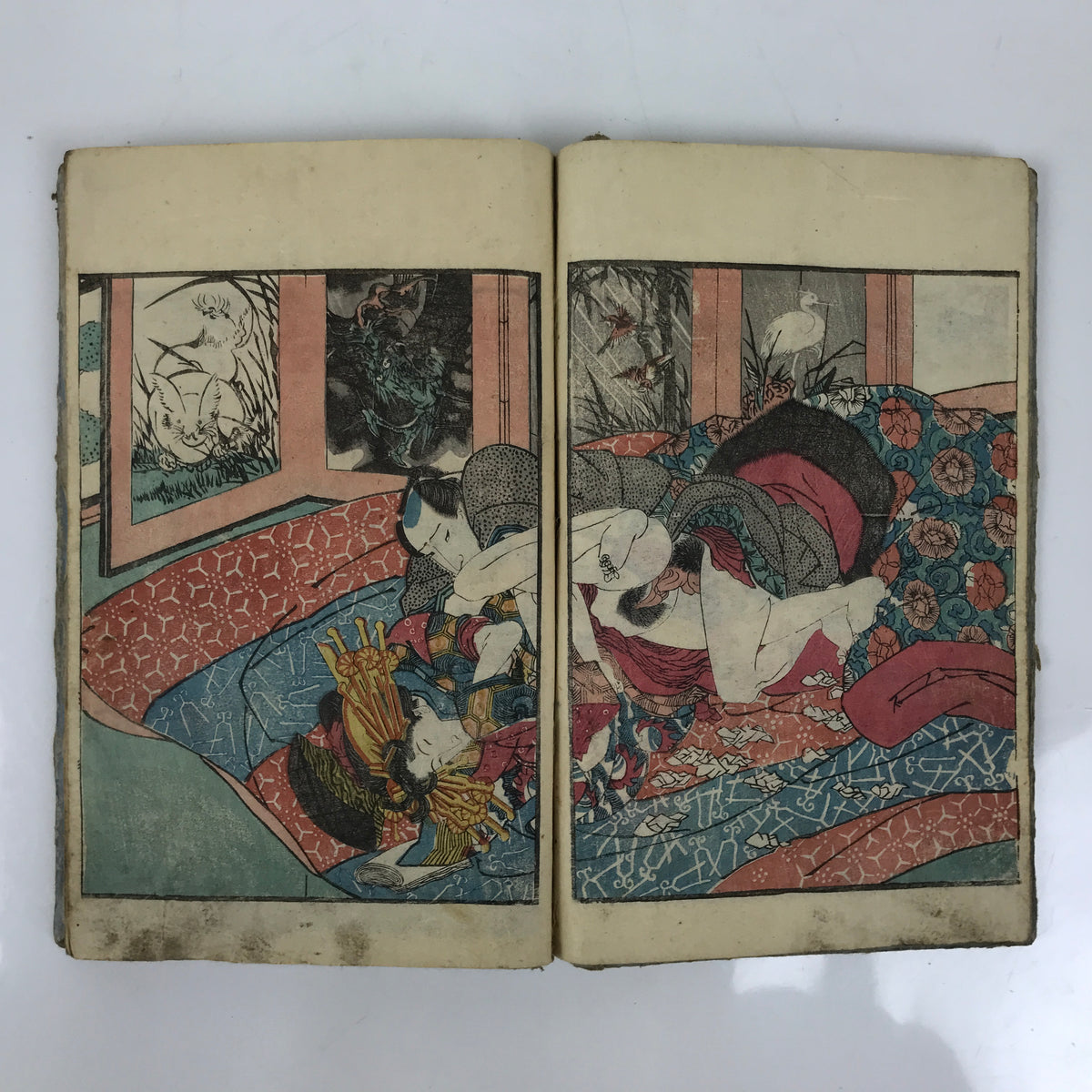 Antique Japanese Shunga Ukiyoe Erotic Art Book Edo Woodblock Print Oir ...