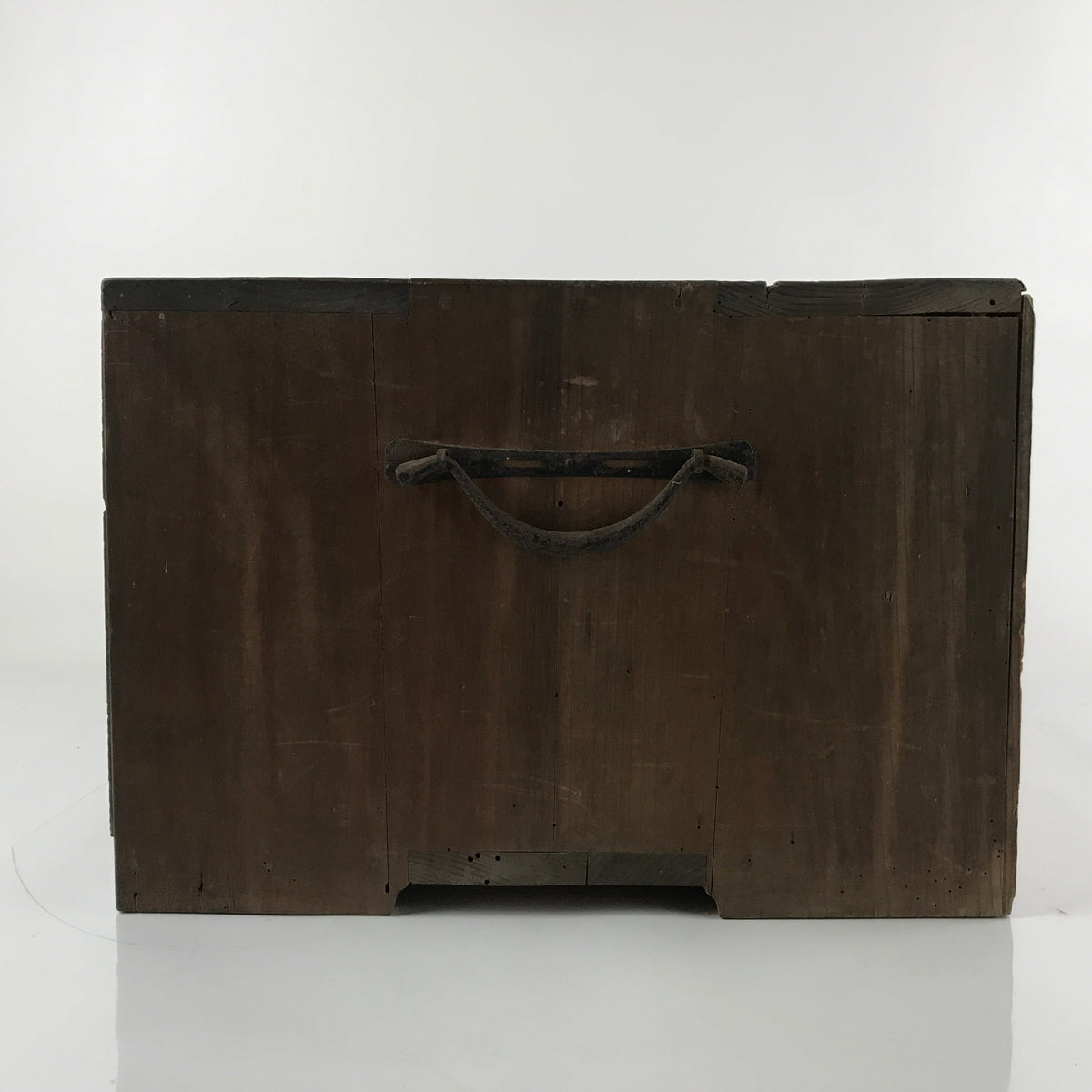 Antique Japanese Wooden Storage Chest Vtg Large Lockbox Safe 1 Drawer ...