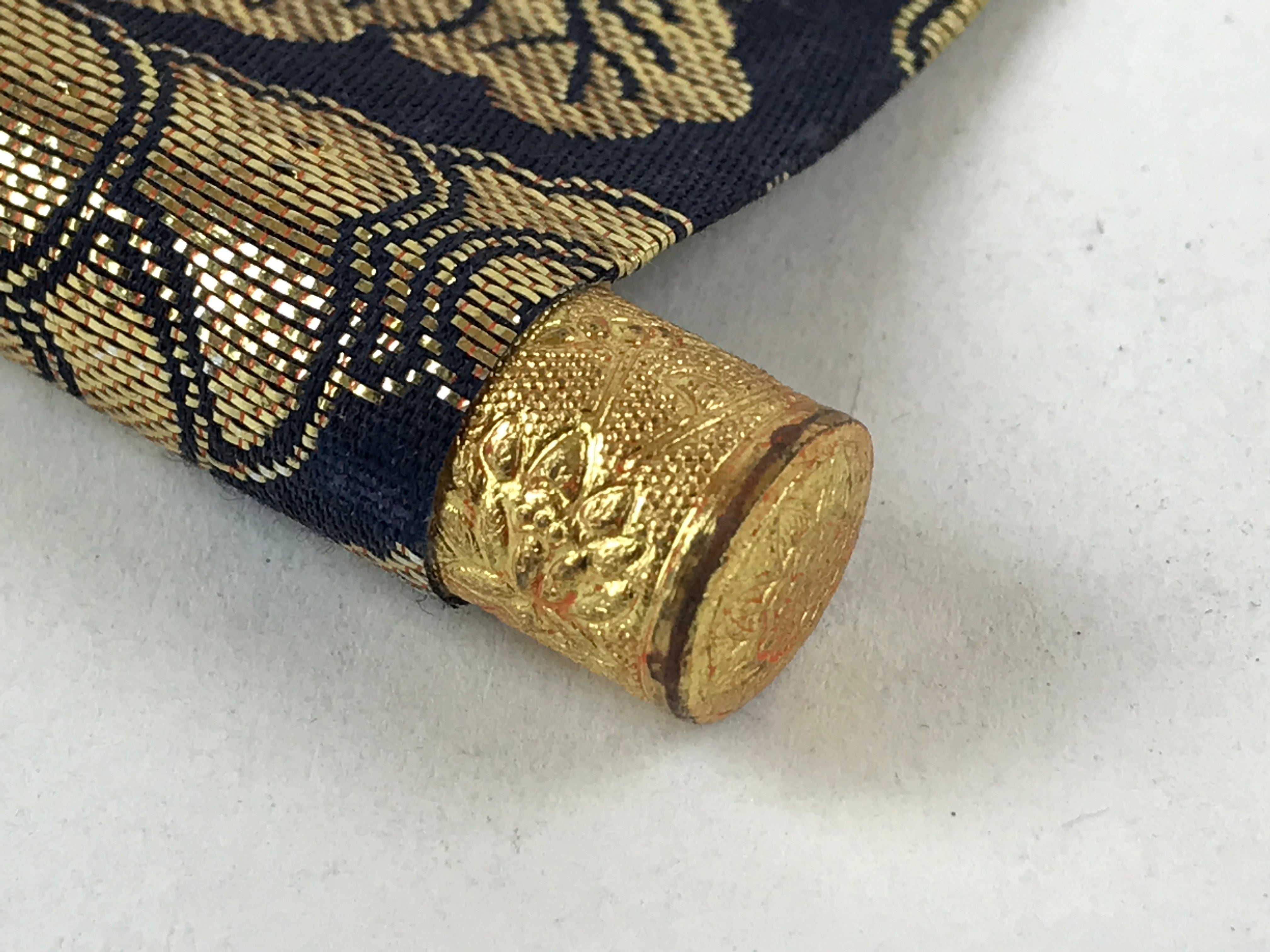 Buddhist Altar Fitting Rennyo Priest Fabric Scroll Vtg Gold Red Owakig ...