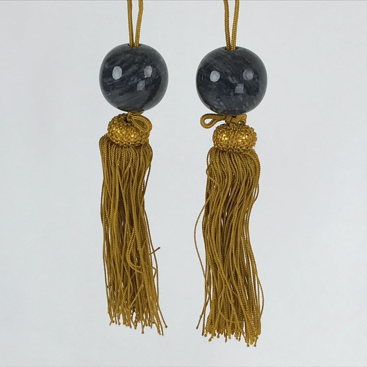 Japanese Agate Stone Hanging Scroll Weights Fuchin Kakejiku Gold Tasse ...