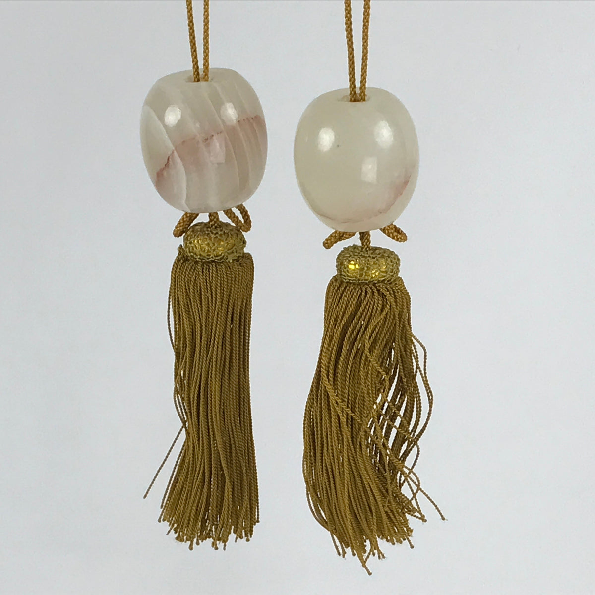 Japanese Agate Stone Hanging Scroll Weights Fuchin Kakejiku Gold Tasse ...