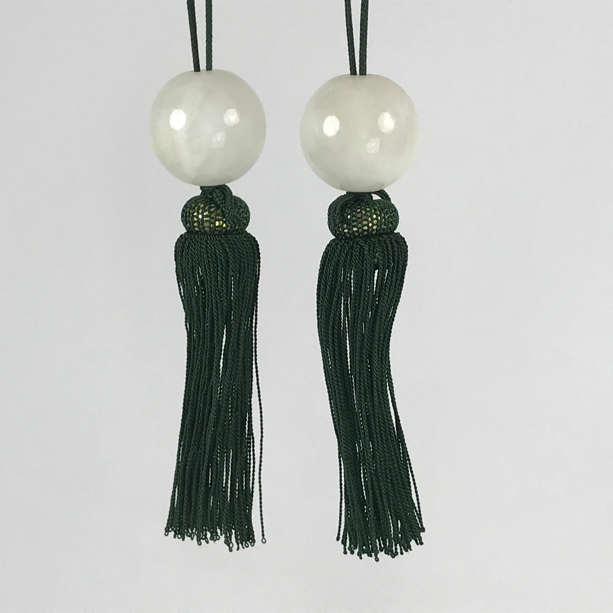 Japanese Agate Stone Hanging Scroll Weights Fuchin Kakejiku Green Tass ...