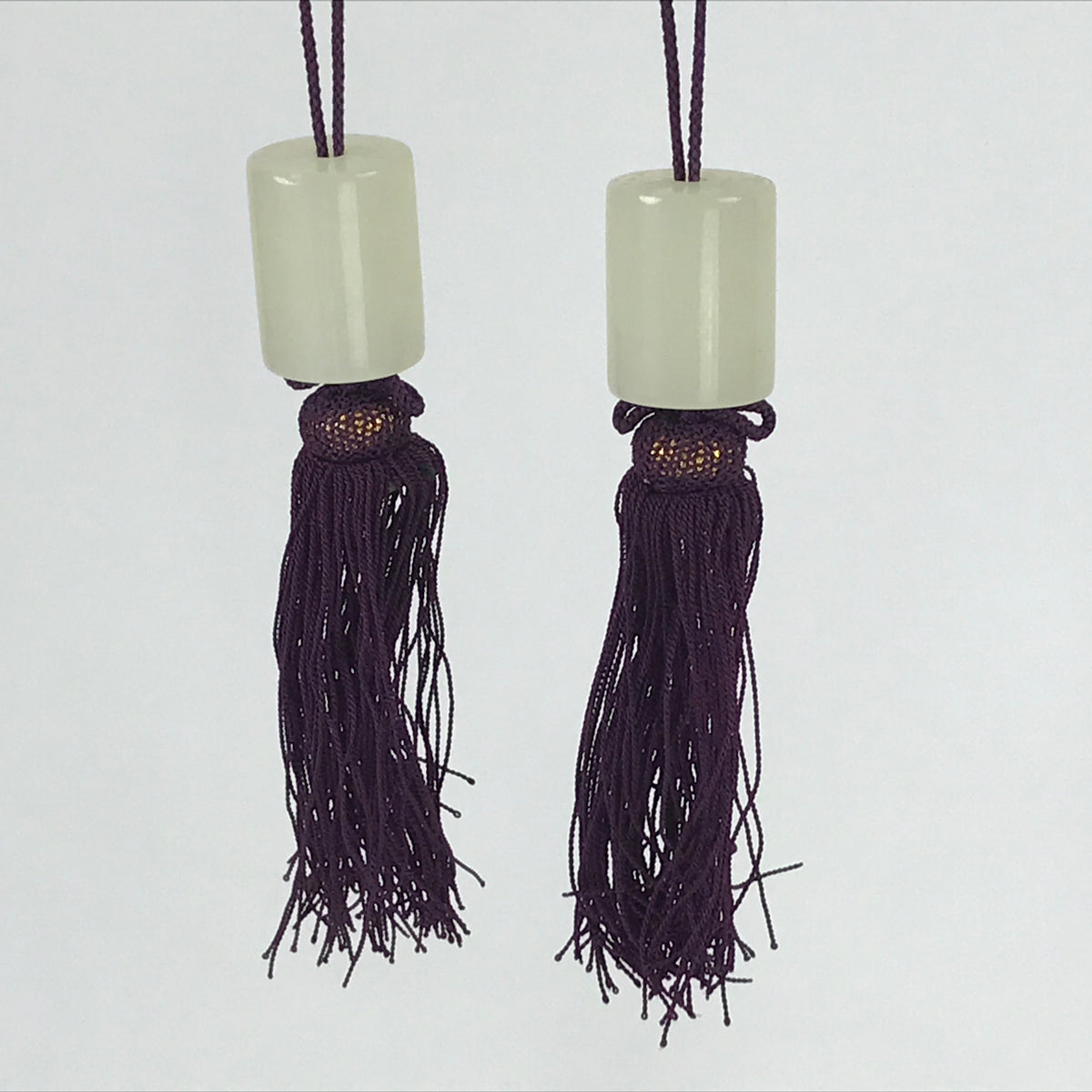 Japanese Agate Stone Hanging Scroll Weights Fuchin Kakejiku Purple Tas ...