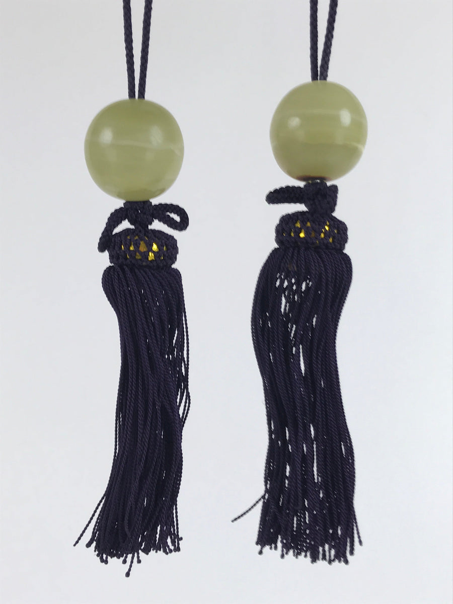 Japanese Agate Stone Hanging Scroll Weights Fuchin Kakejiku Purple Tas ...