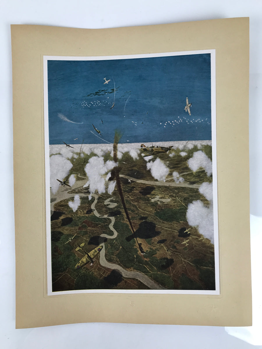 Japanese Art Print Reproduction Military Burma Rangoon Bombing WWII Wa ...