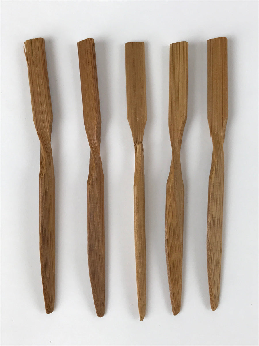 Japanese Bamboo Tea Ceremony Sweets Pick Kashikiri Youji 5pc Wagashi K ...