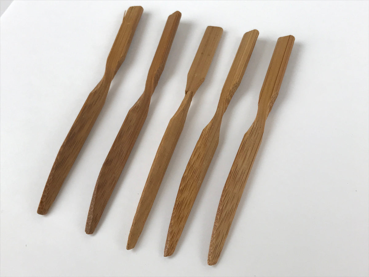 Japanese Bamboo Tea Ceremony Sweets Pick Kashikiri Youji 5pc Wagashi K ...