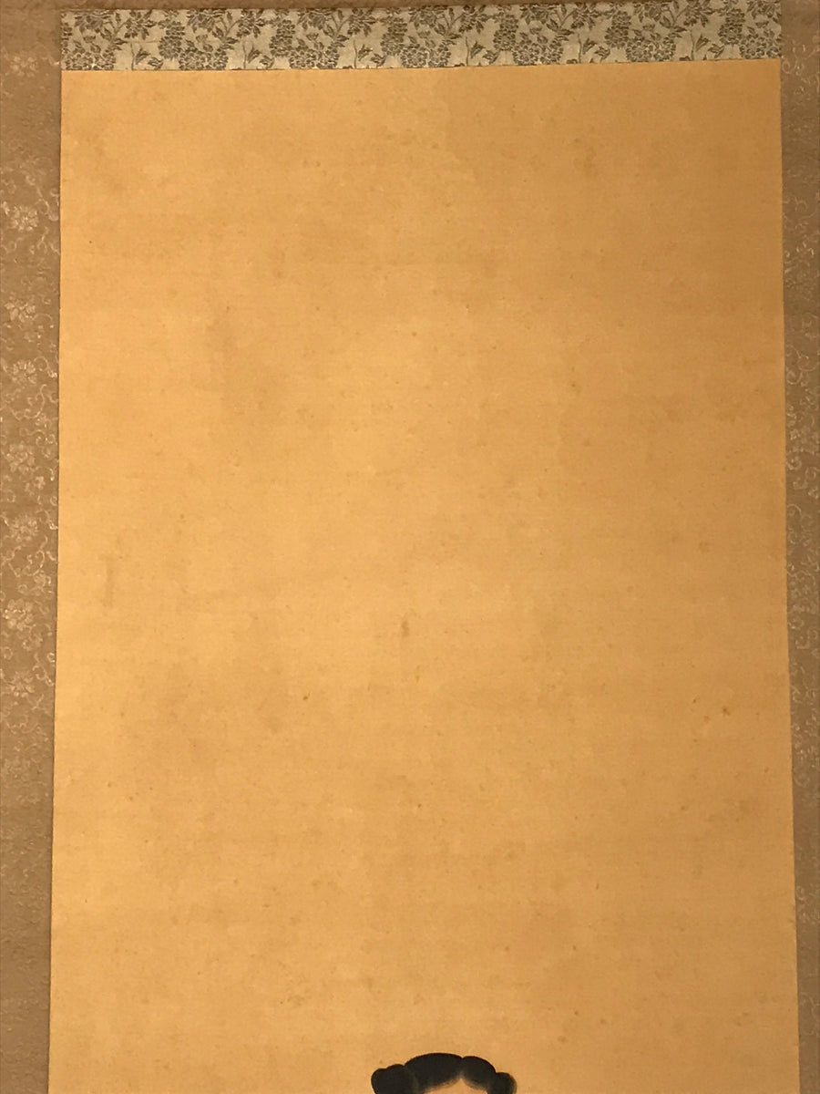 Japanese Boxed Hanging Scroll Vtg Kakejiku Tajimamori God Sweets Portr ...