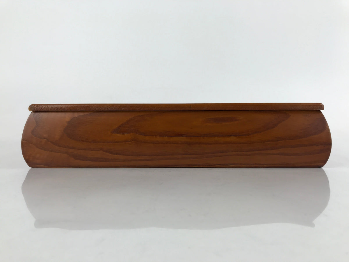 Japanese Brushed Lacquer Wood Lidded Fumibako Letter Box Vtg Raden Kik ...