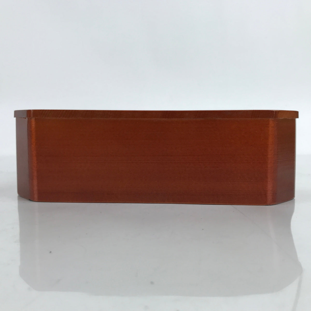 Japanese Brushed Lacquered Wood Box Vtg Square Bento Box Brown W/ Lid ...