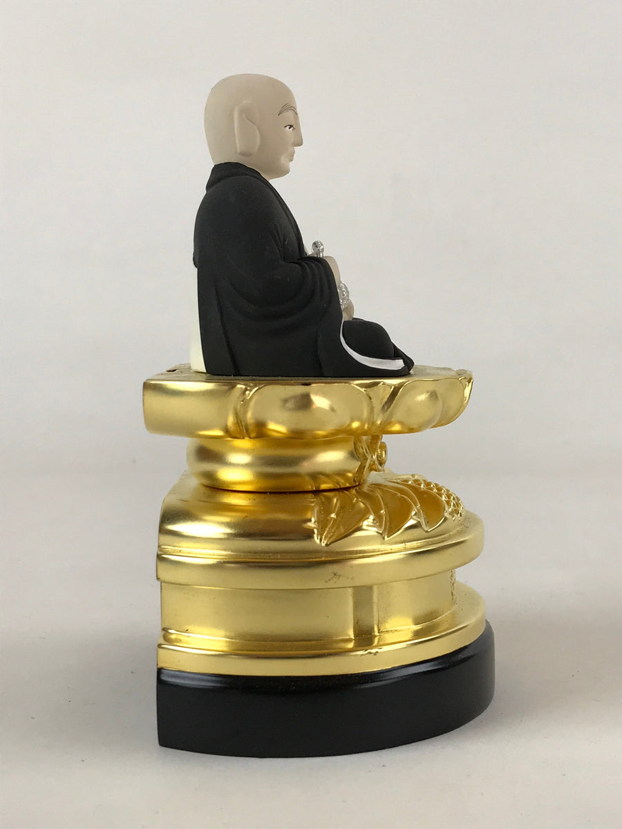 Japanese Buddhist Altar Fitting Honen Monk Lacquer Wood Jodo Shinshu B ...