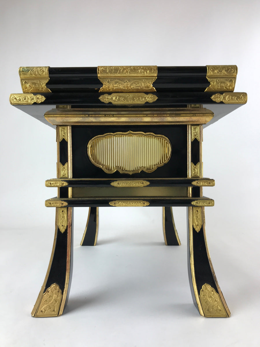 Japanese Buddhist Altar Fitting Lacquer Kyozukue Offering Table Black ...