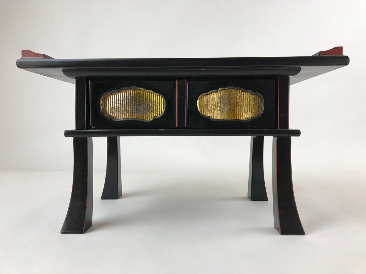 Japanese Buddhist Altar Fitting Lacquer Kyozukue Offering Table Vtg Bl ...
