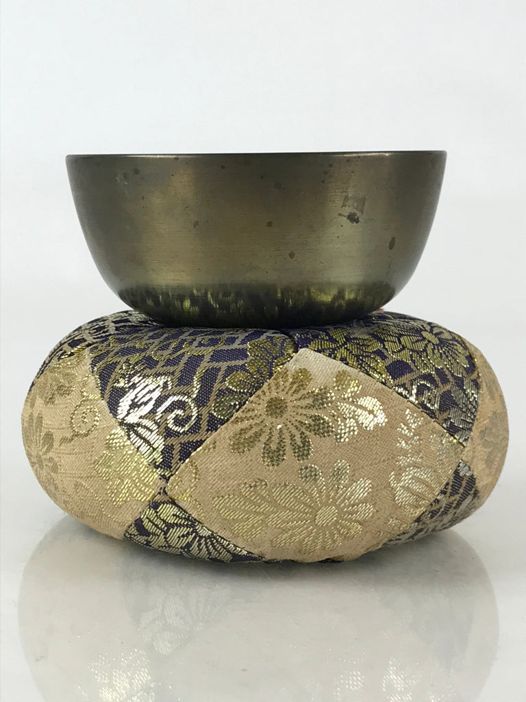 Japanese Buddhist Altar Fitting Orin Bell Vtg Singing Bowl Pillow Stri ...