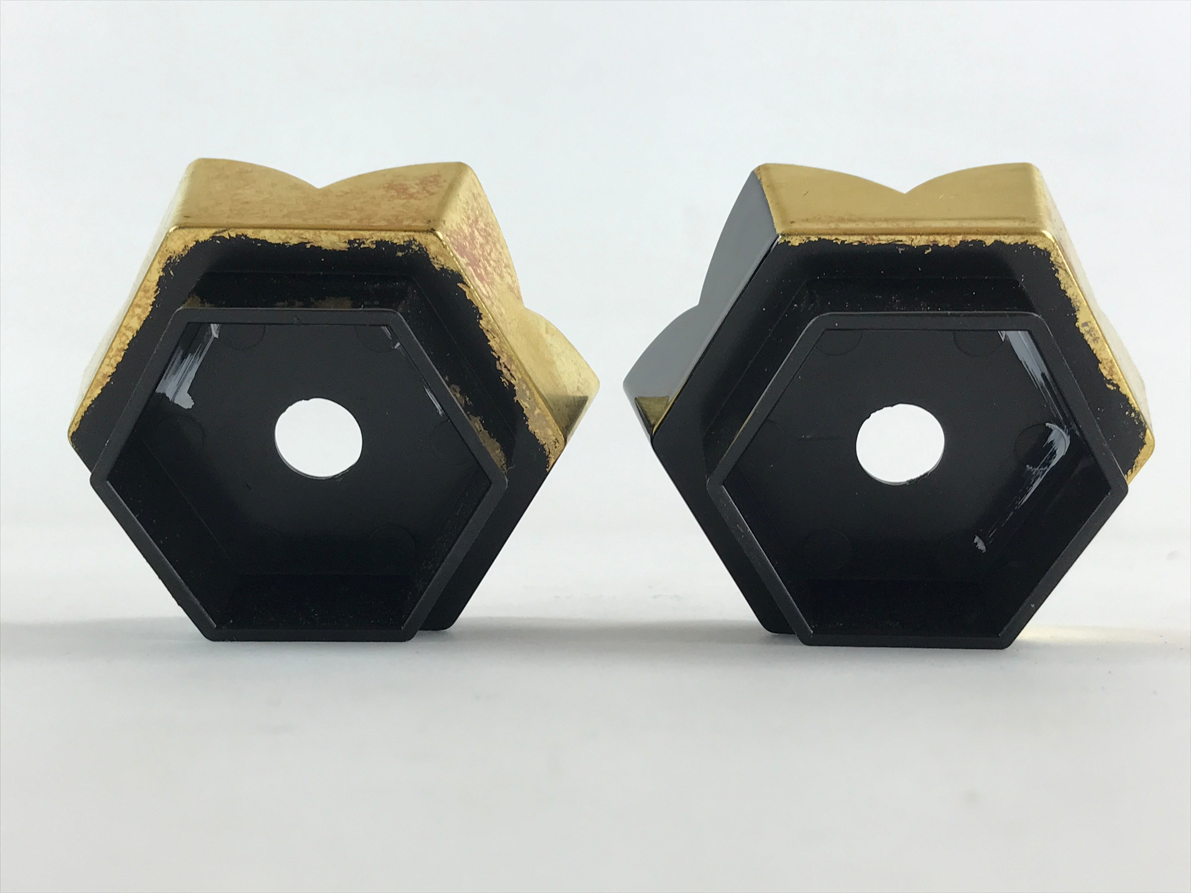 Japanese Buddhist Altar Fitting Resin Kuge Offering Stand Vtg 2pc Gold ...