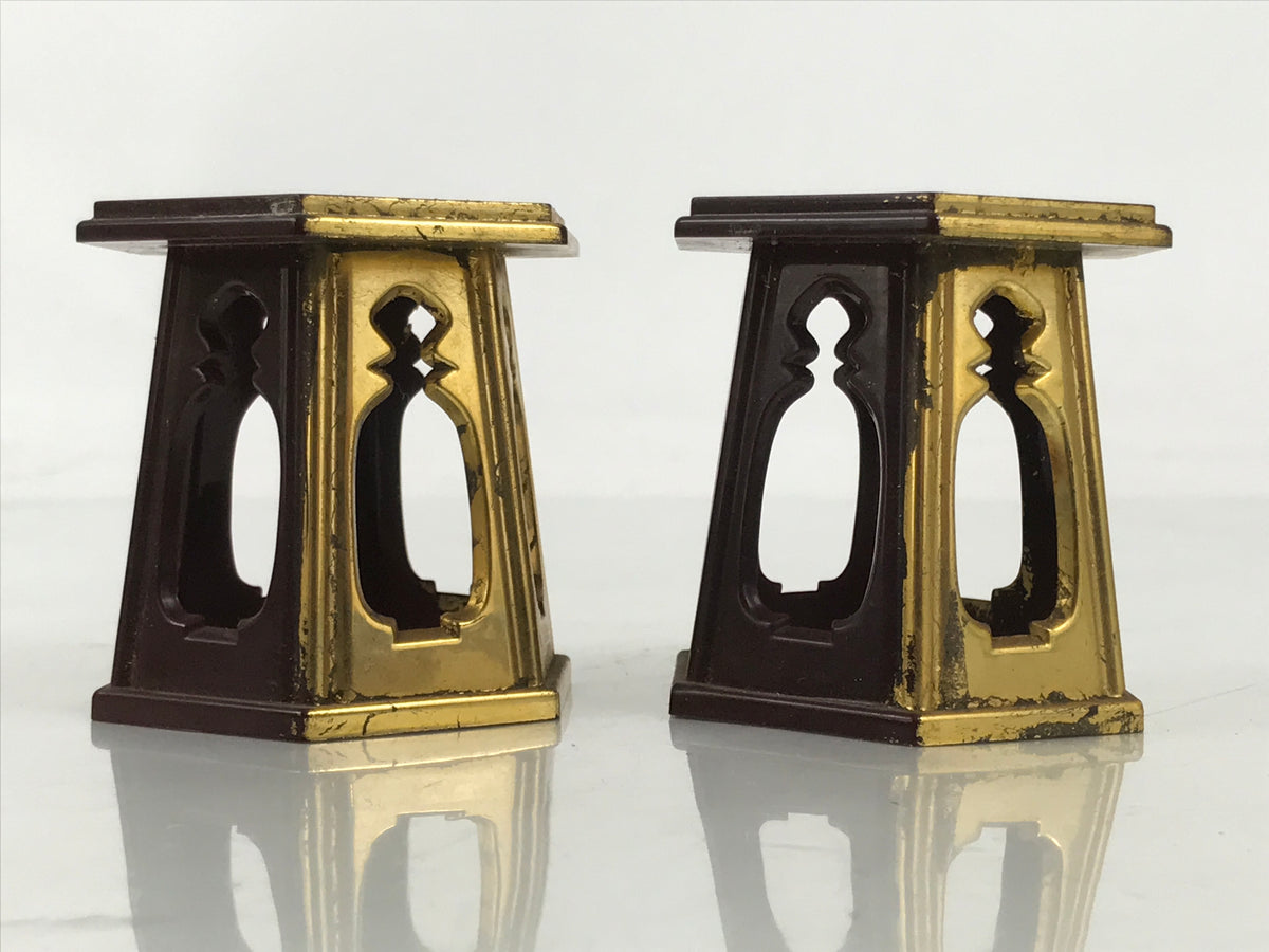 Japanese Buddhist Altar Fitting Resin Offering Cup Stand 2pc Bukki But ...