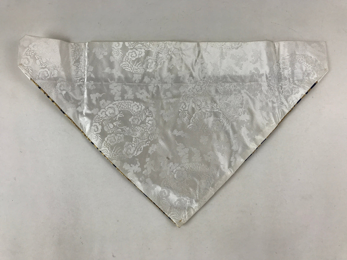 Japanese Buddhist Altar Silk Tablecloth Uchishiki Vtg Triangle Blue Go ...