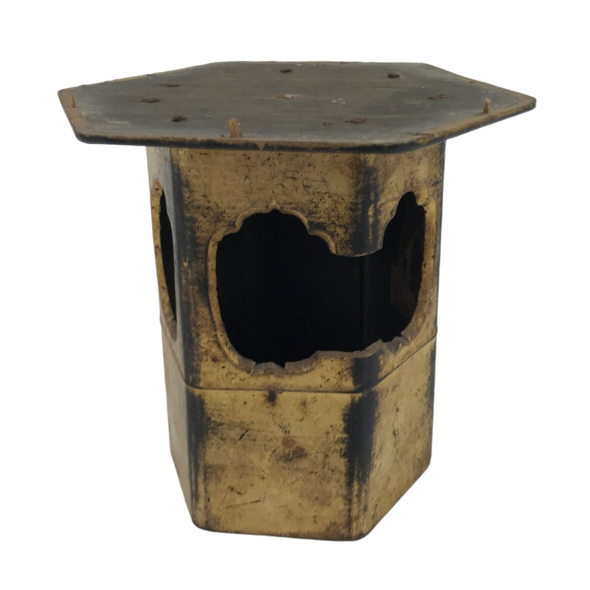 Japanese Buddhist Altar Wooden Kuge Offering Stand Vtg Base Piece Gold ...