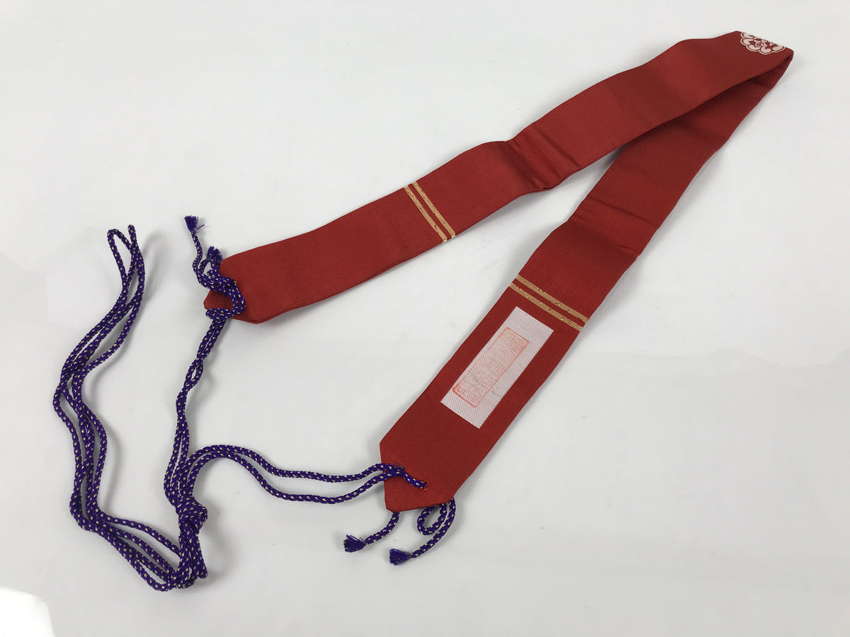 Japanese Buddhist Costume Surplice Sash Vtg Kataginu Wagesa Red Gold B ...