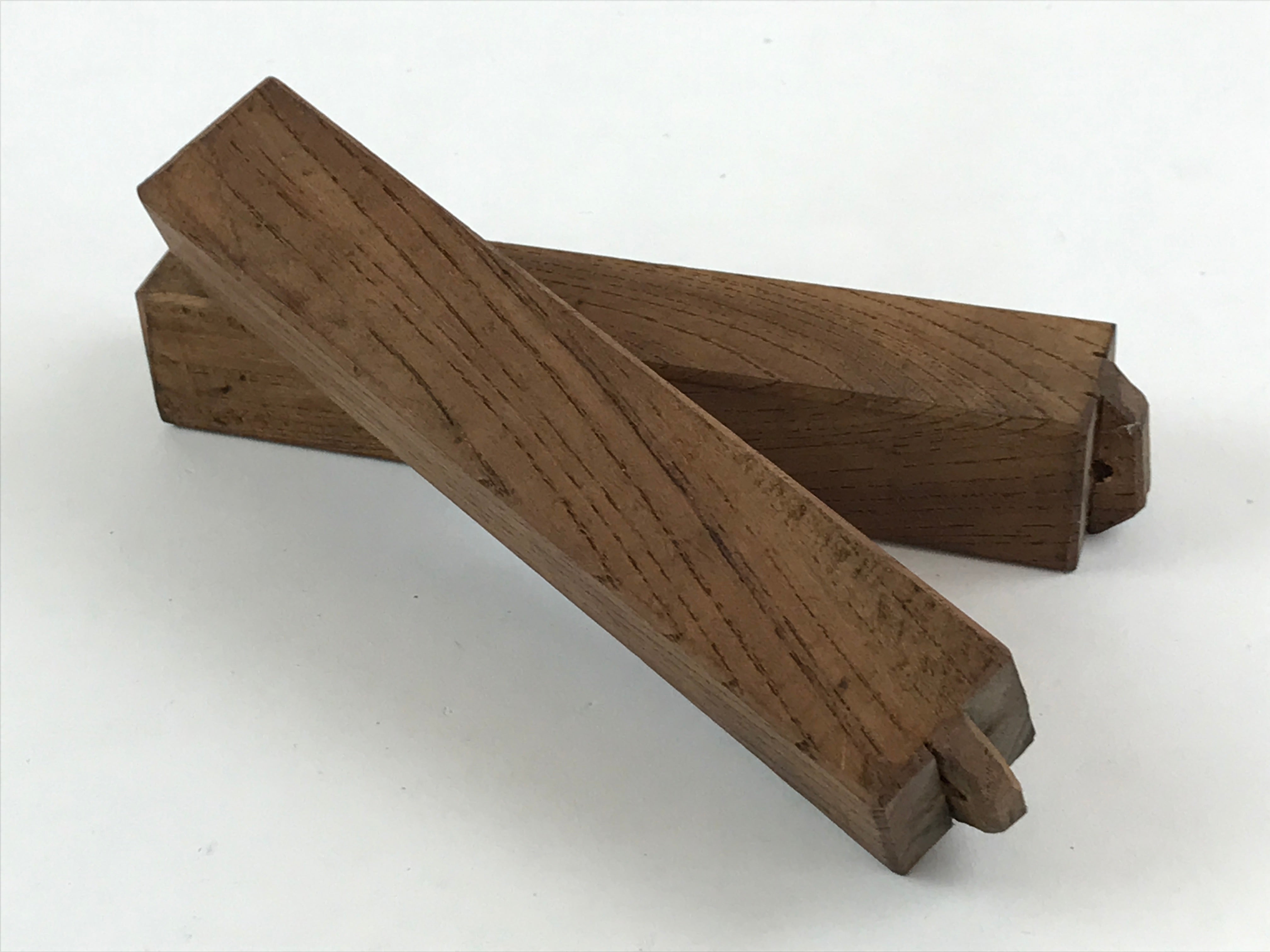 Japanese Buddhist Percussion Instrument Hyoushigi Ongi Vtg Wood Brown ...