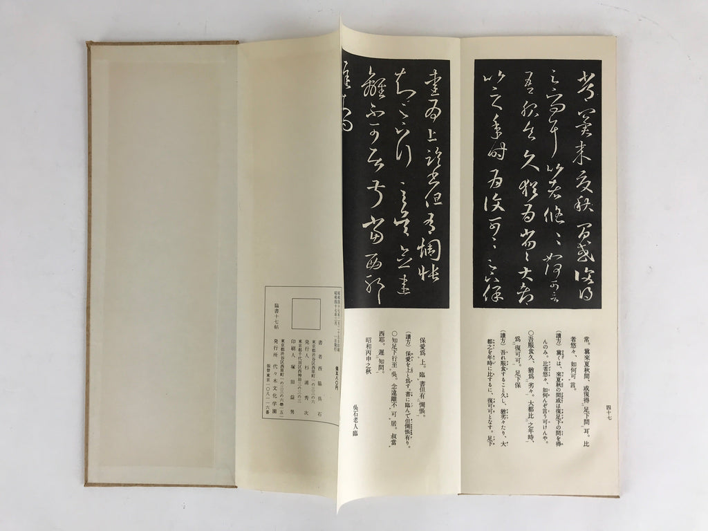 Japanese Calligraphy Reisho Rinsho Ju Nana Jo Vtg Copy Book Tehon Shod ...