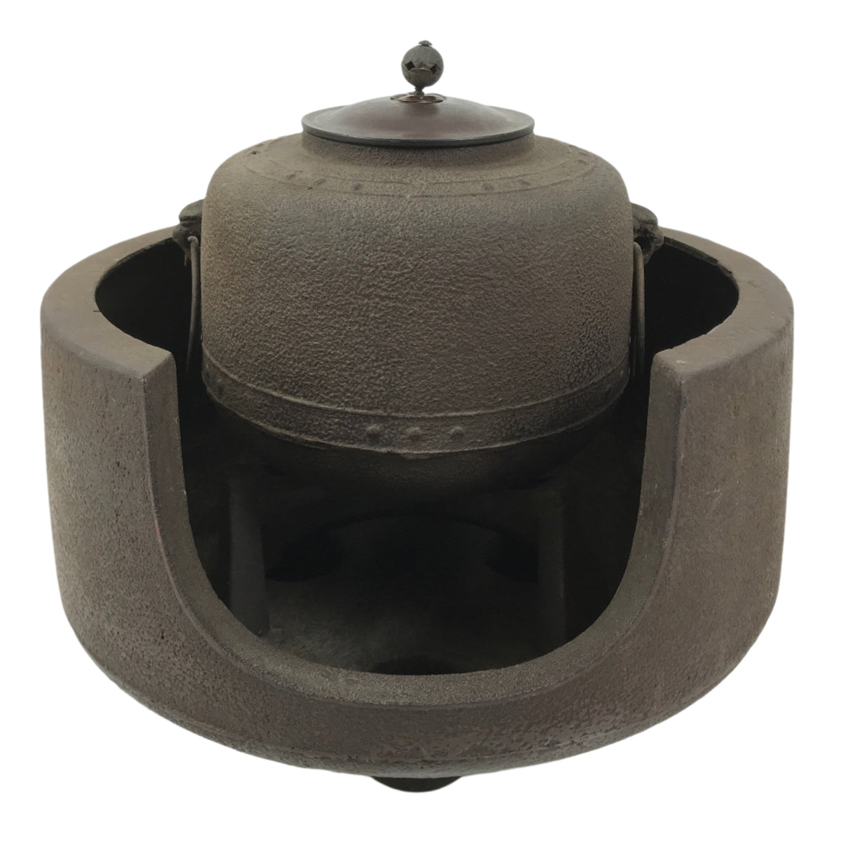 Japanese Cast Iron Kettle Brazier Chagama Vtg Tea Ceremony Sado Water ...