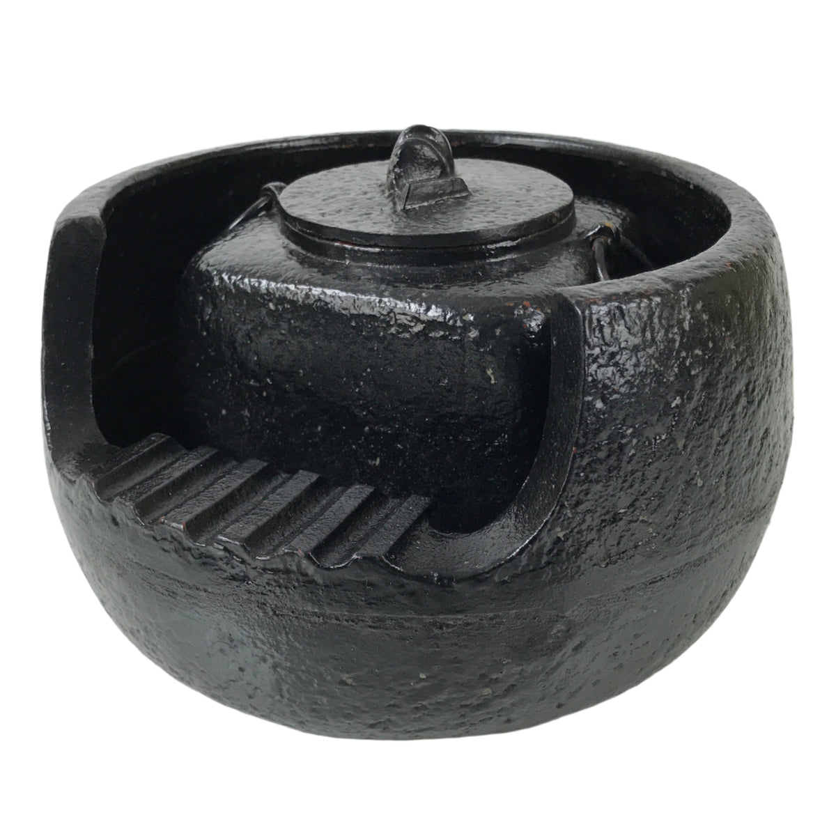 Japanese Cast Iron Kettle Brazier Decorative Chagama Tea Ceremony Pot ...