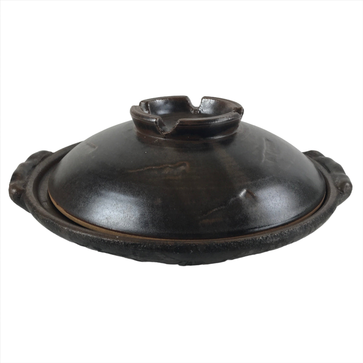 Japanese Ceramic Donabe Nabe Pot Vtg Large Hotpot Pottery Yakimono Bro ...