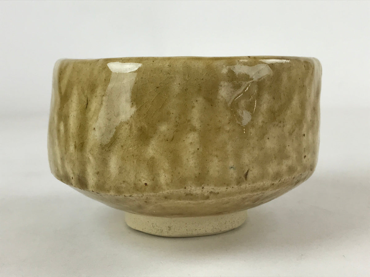 Japanese Ceramic Green Tea Ceremony Bowl Kiseto Yellow Matcha Chawan C ...