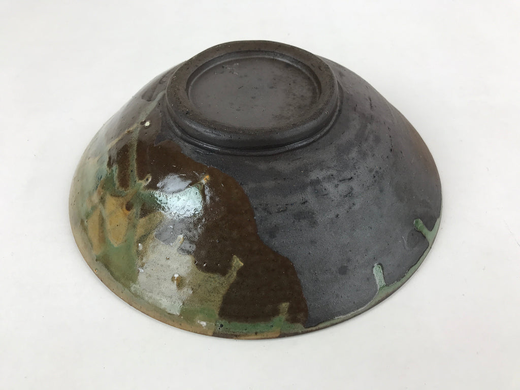 Japanese Ceramic Ozara Large Plate Vtg Serving Display Brown Green Gla ...