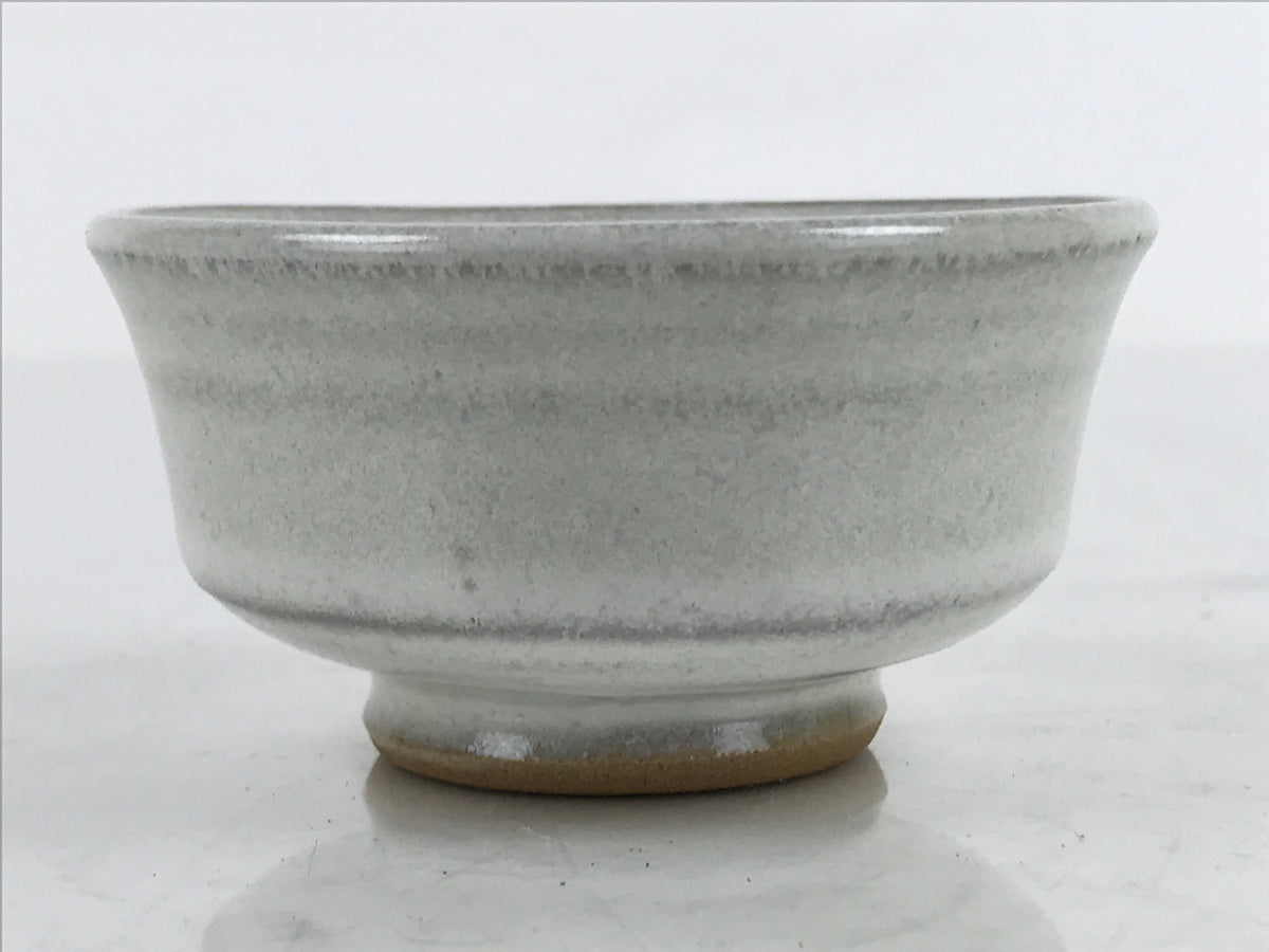 Japanese Ceramic Sake Cup Vtg Wan Ochoko Guinomi Simple White Glaze G2 ...