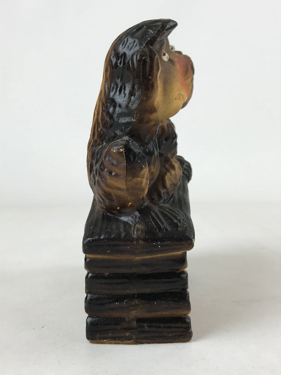 Japanese Ceramic Three Wise Monkeys Coin Bank Vtg Sanzaru Chokin Bako ...