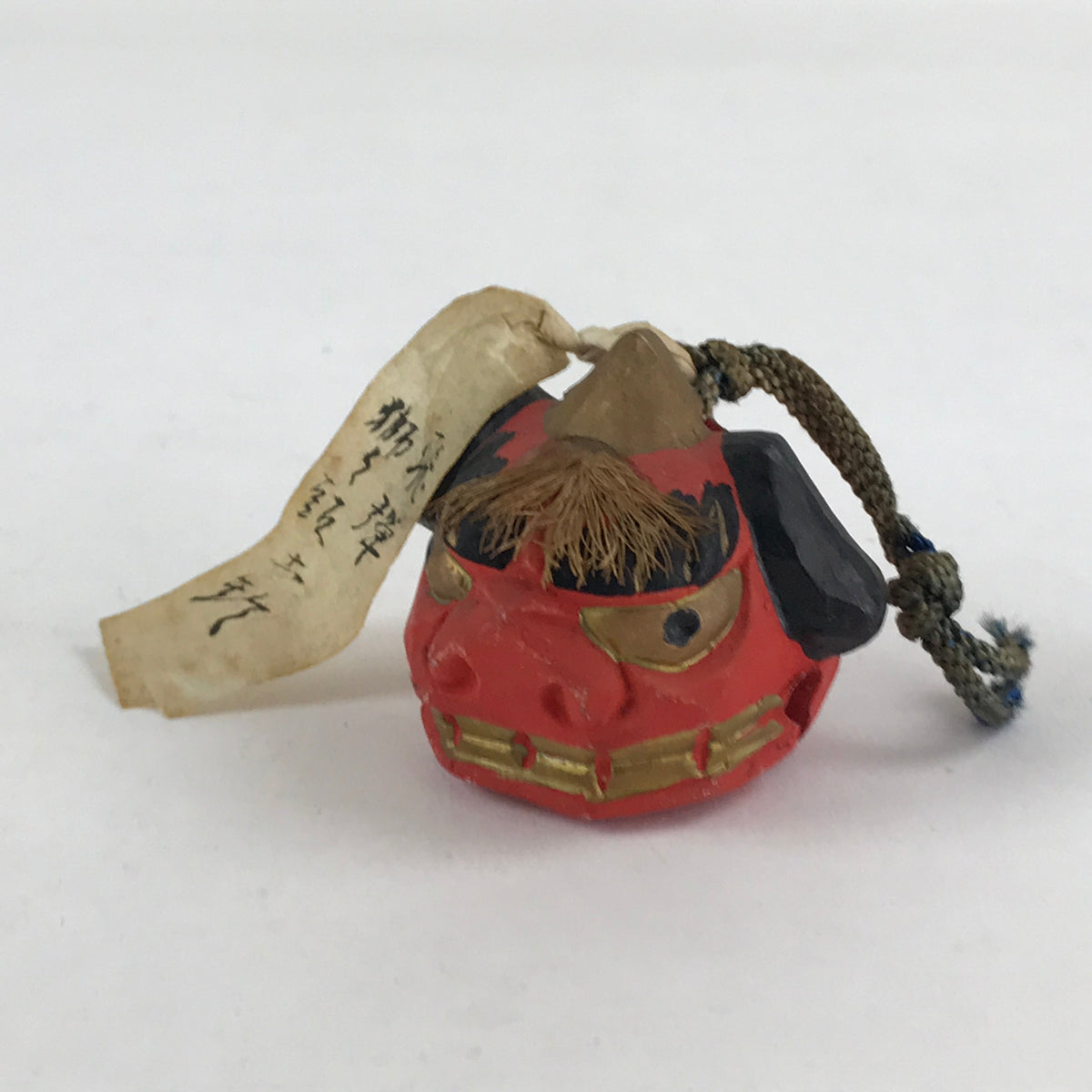 Japanese Clay Bell Dorei Tsuchi-Suzu Shishimai Lion Vtg Red Amulet DR4 ...