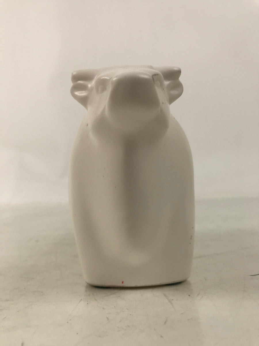 Japanese Clay Cow Figurine Vtg Zodiac Ushi Okimono Statue Decoration W ...