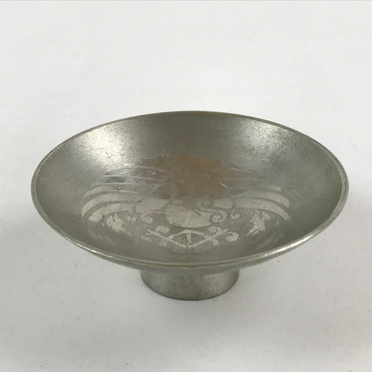 Japanese Copper Silver Plated Sake Cup Sakazuki Vtg Guinomi Ochoko G95 ...