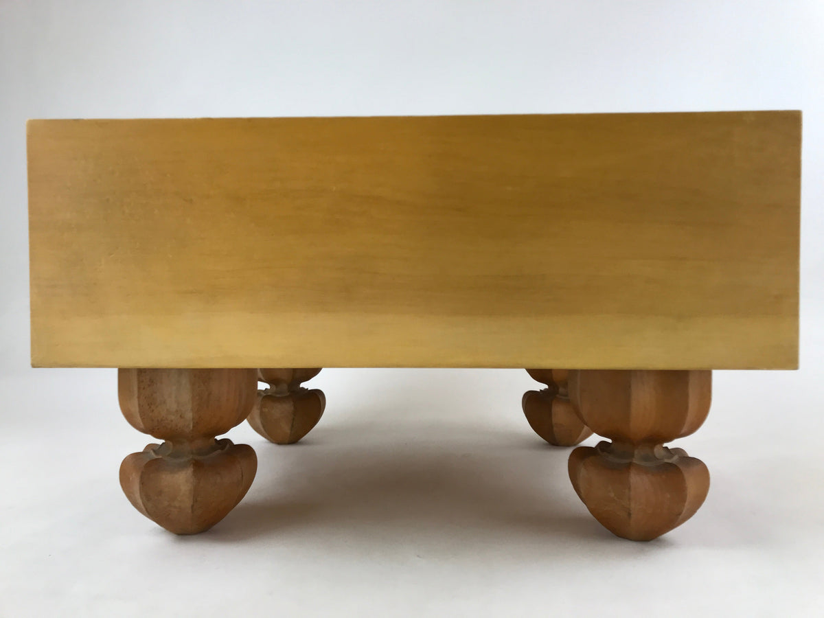 Japanese Covered Wooden Go Board Vtg Igo Game Table Goban Leg 19X19 Gr ...