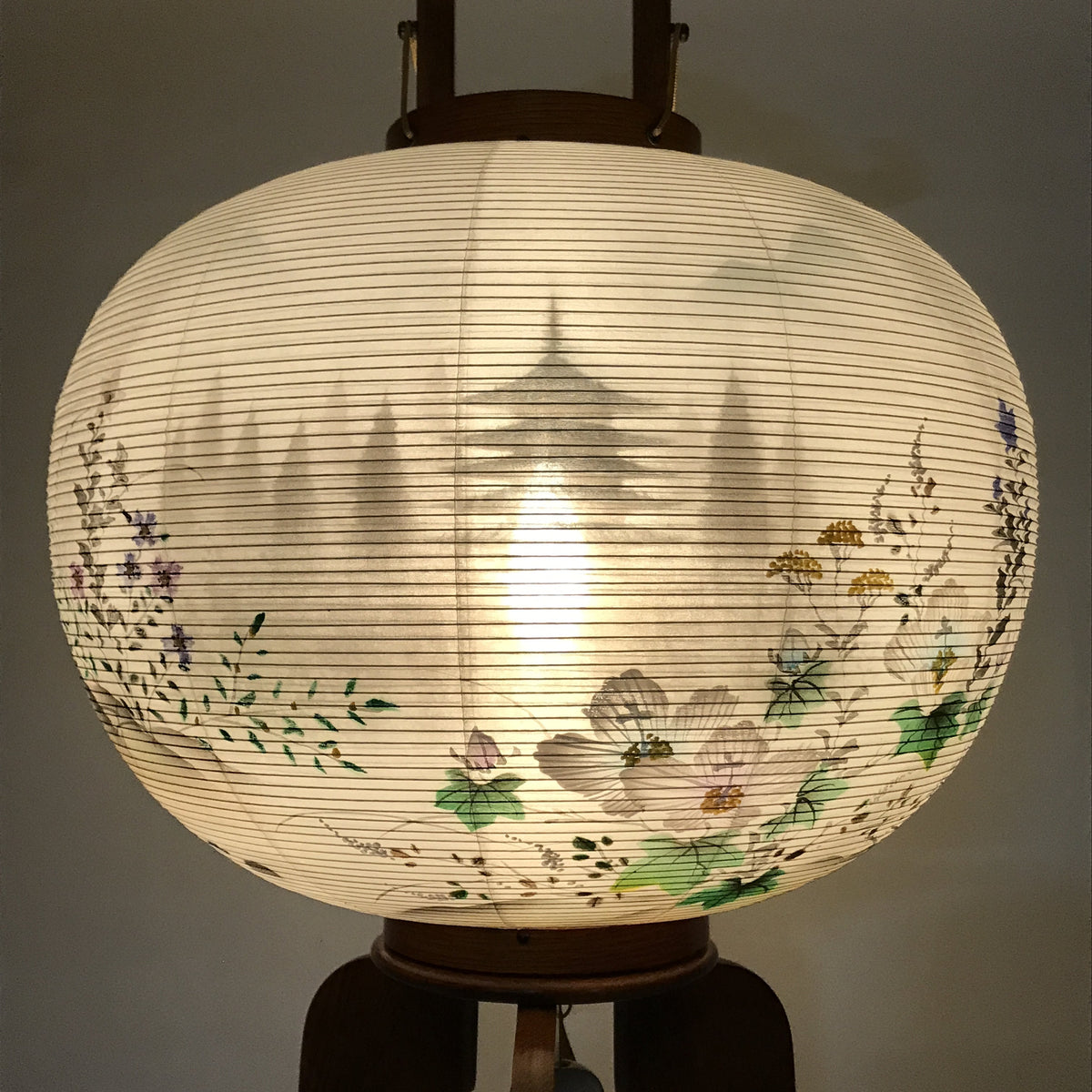 Japanese Electric Gifu Lantern 3 Legs Stand Vtg Obon Flowers Pagoda De ...