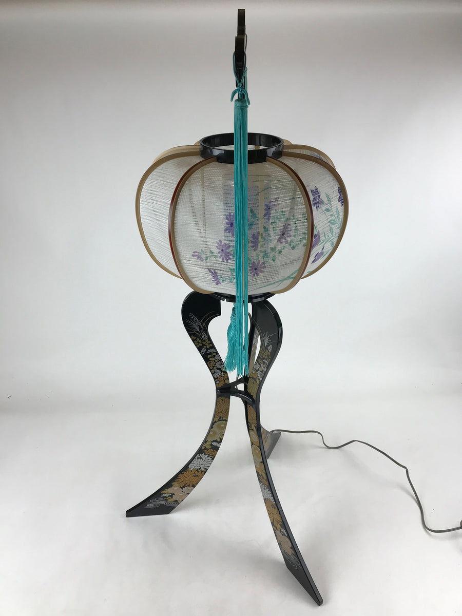 Japanese Electric Ouchi Lantern Vtg 3 Legs Standing Chochin Obon Festi ...