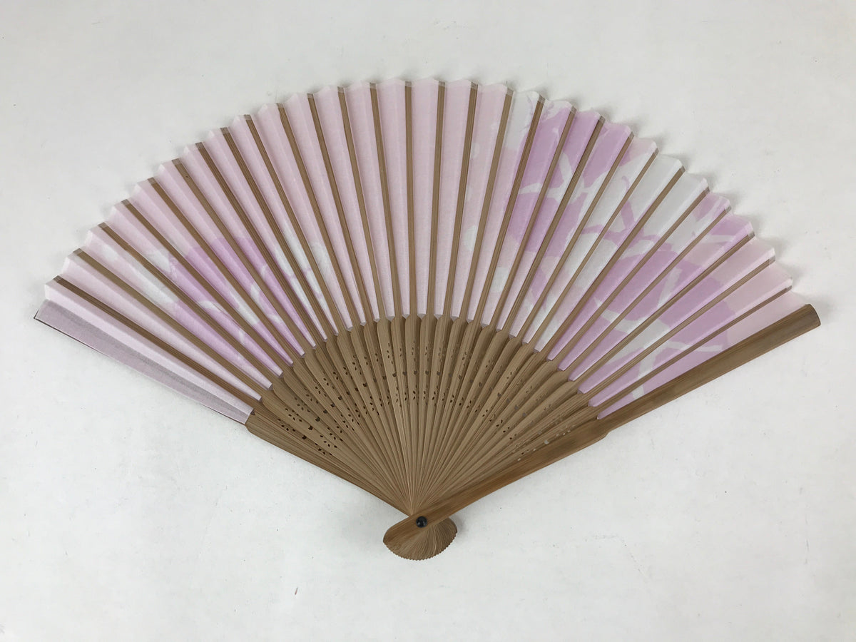 Japanese Fabric Folding Fan Sensu Bamboo Frame Morning Glory Asagao Pi ...
